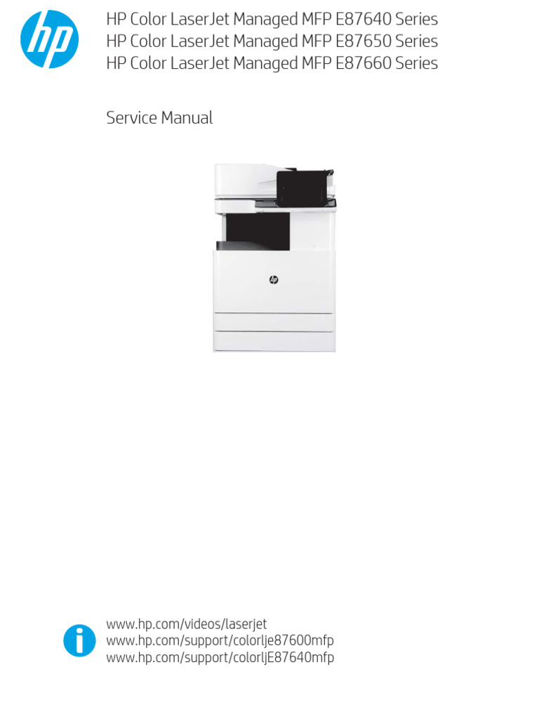 HP E87650 Service Manual | PDF | Image Scanner | Office Work