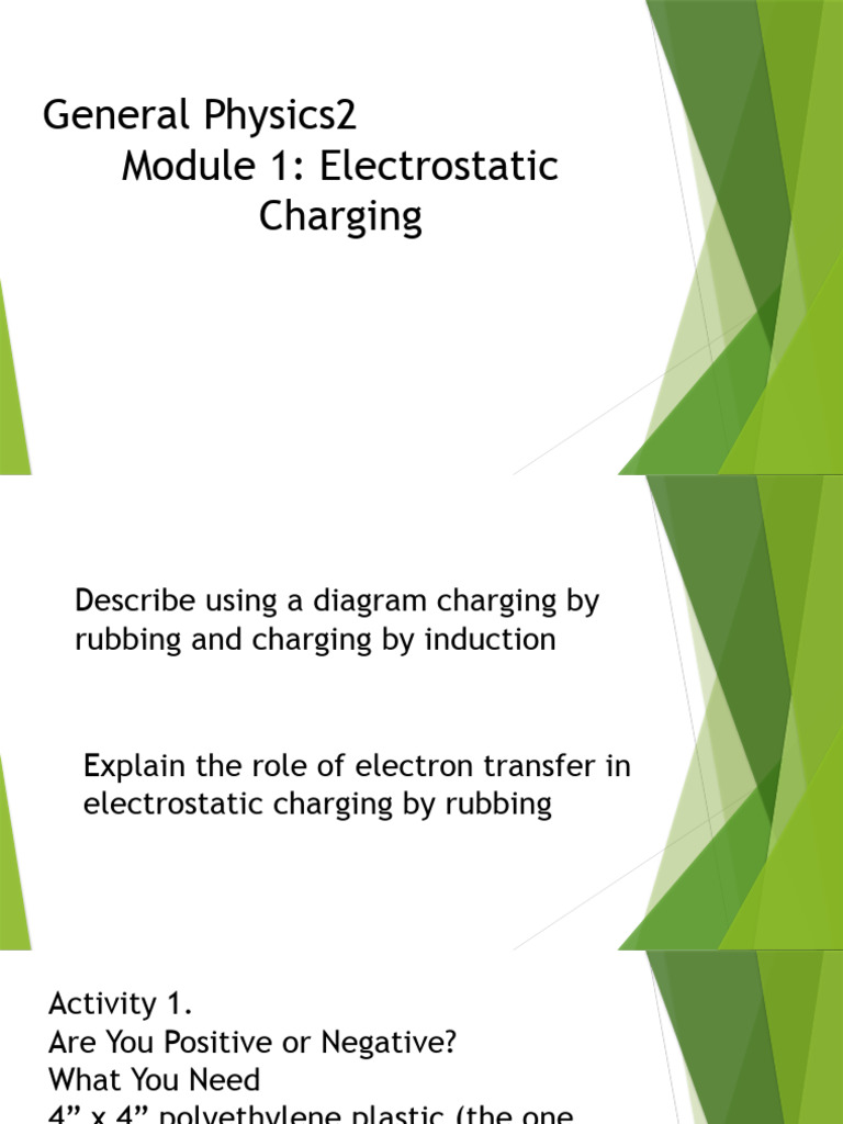 Genphys 2 Lesson 1 | PDF | Electric Charge | Electric Field