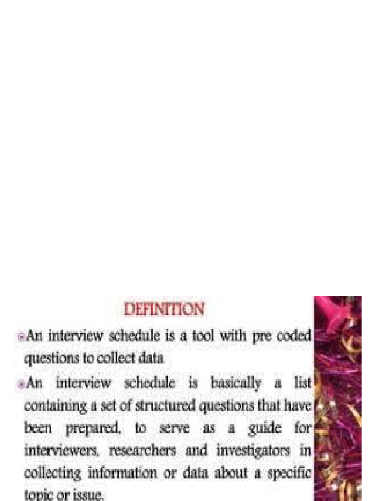 Interview Shedule | PDF