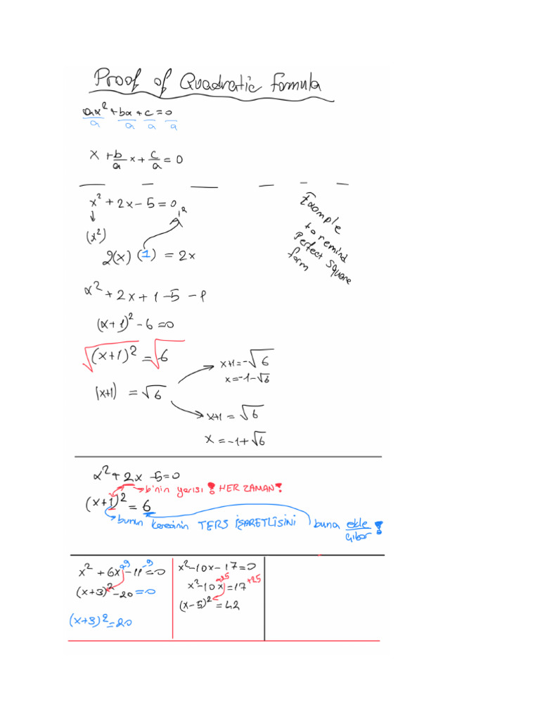 Proof of Quadratic Formula | PDF