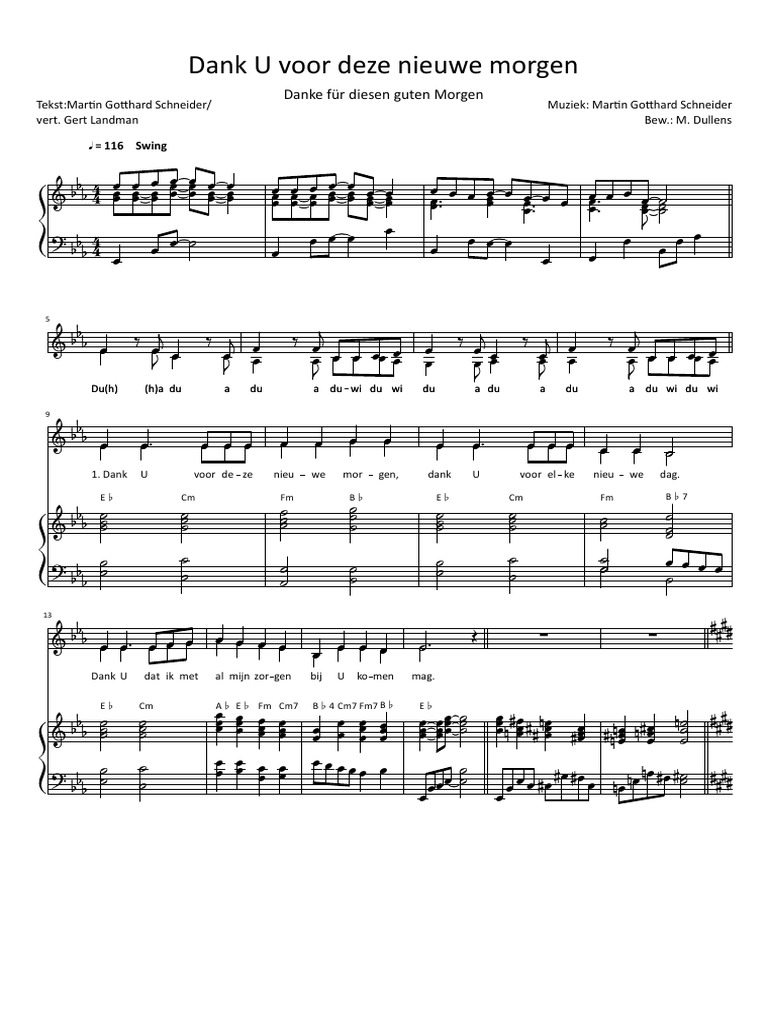 Dank U Voor Deze Nieuwe Morgen | PDF