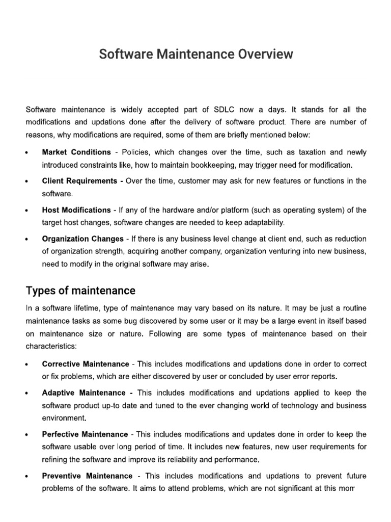 Software Maintenance | PDF