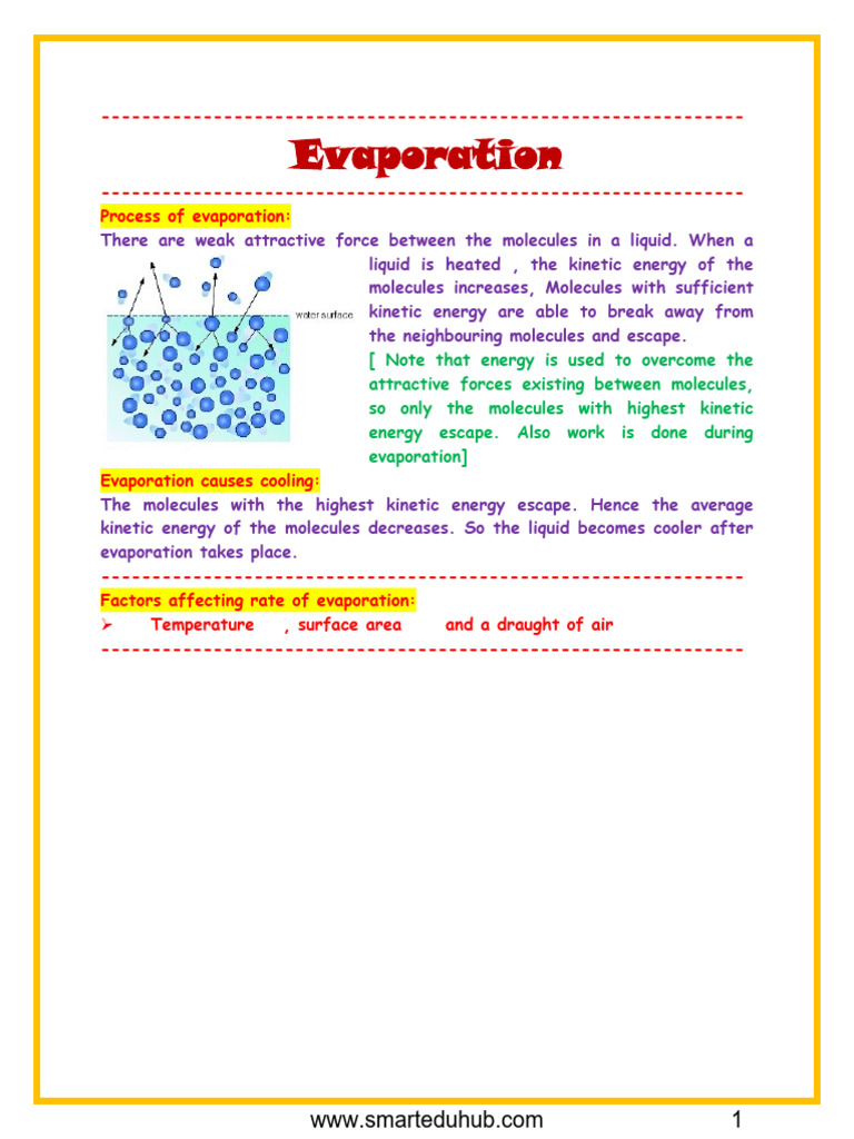 Evaporation | PDF
