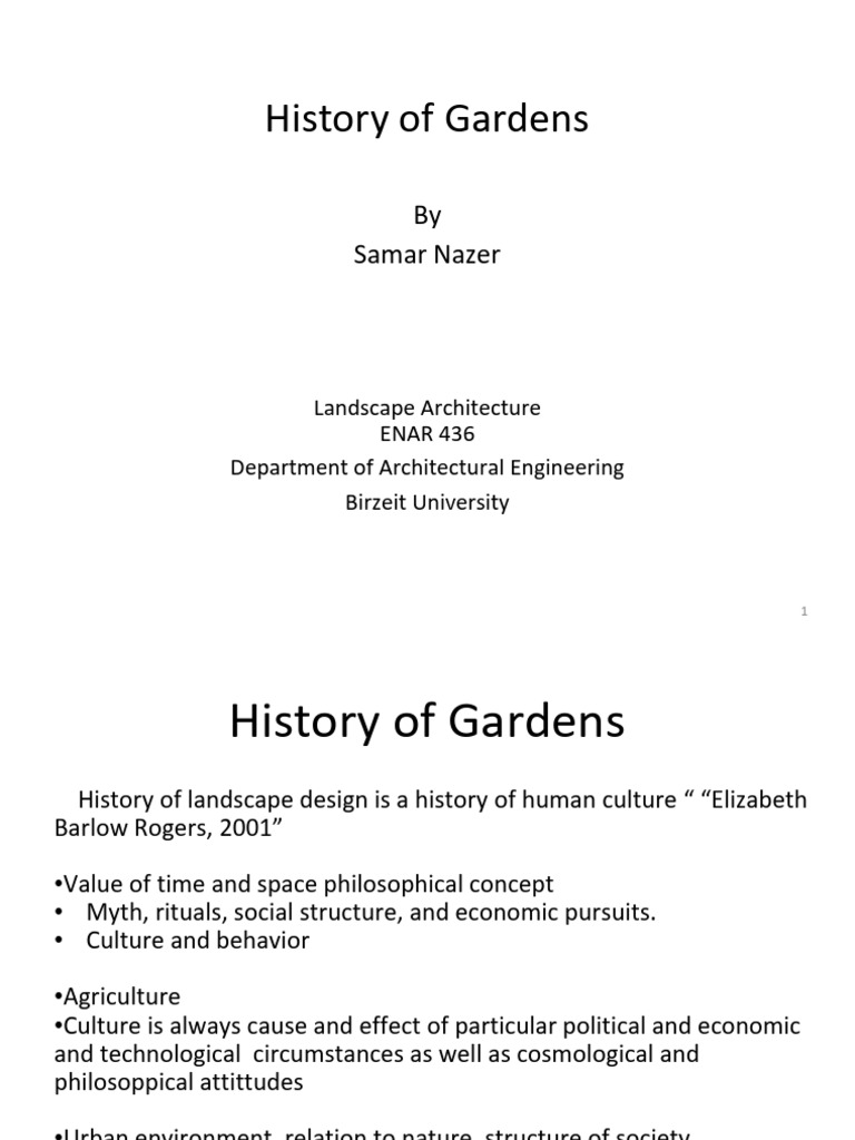 001 436 Prehistoric History of Gardens 2020 | PDF