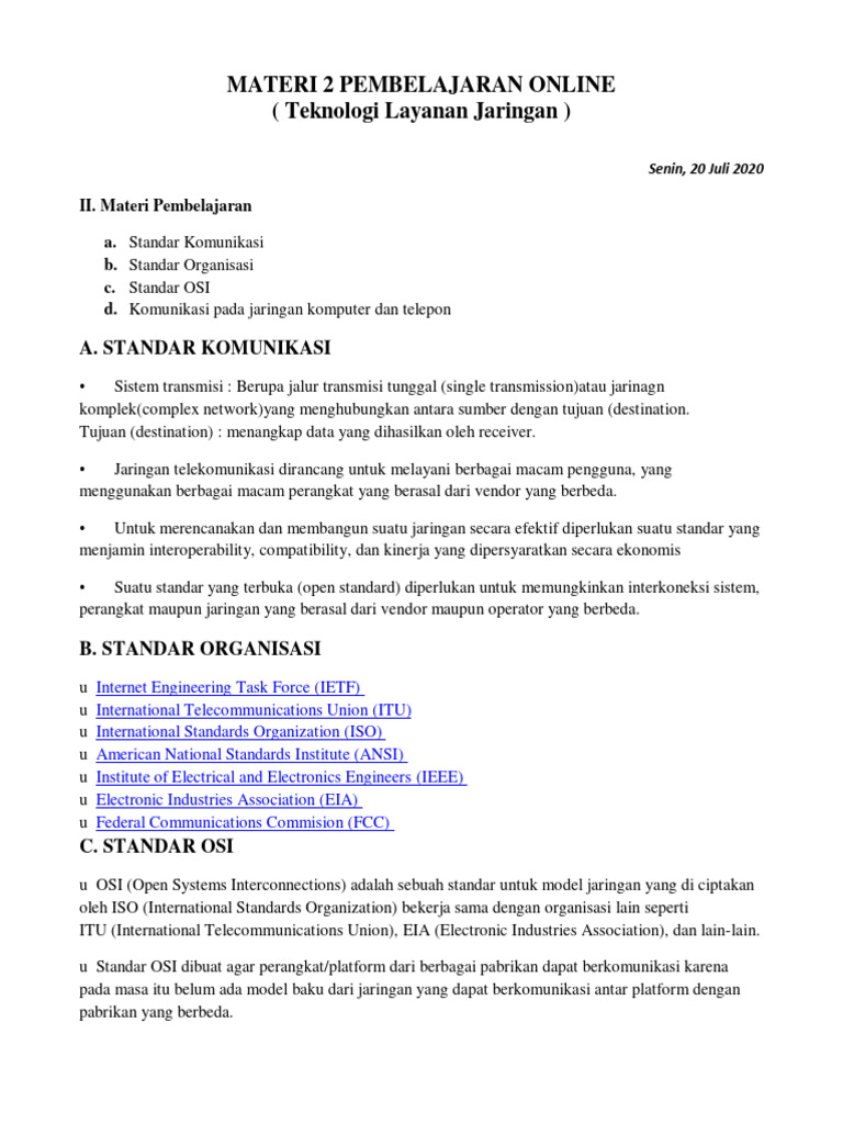Materi 2 Pembelajaran Online (TLJ) | PDF