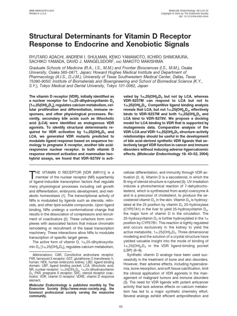 Adachi Mol Endocrinol 2003 | PDF | Protein–Protein Interaction | Ligand ...
