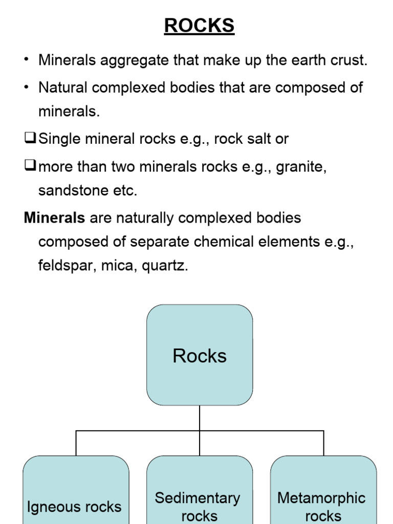 Rocks | PDF | Rock (Geology) | Minerals
