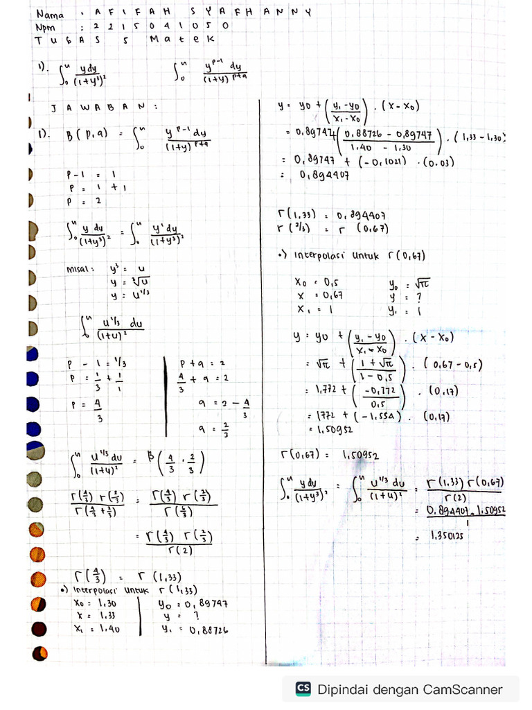 Tugas 5 Matek Afifah | PDF