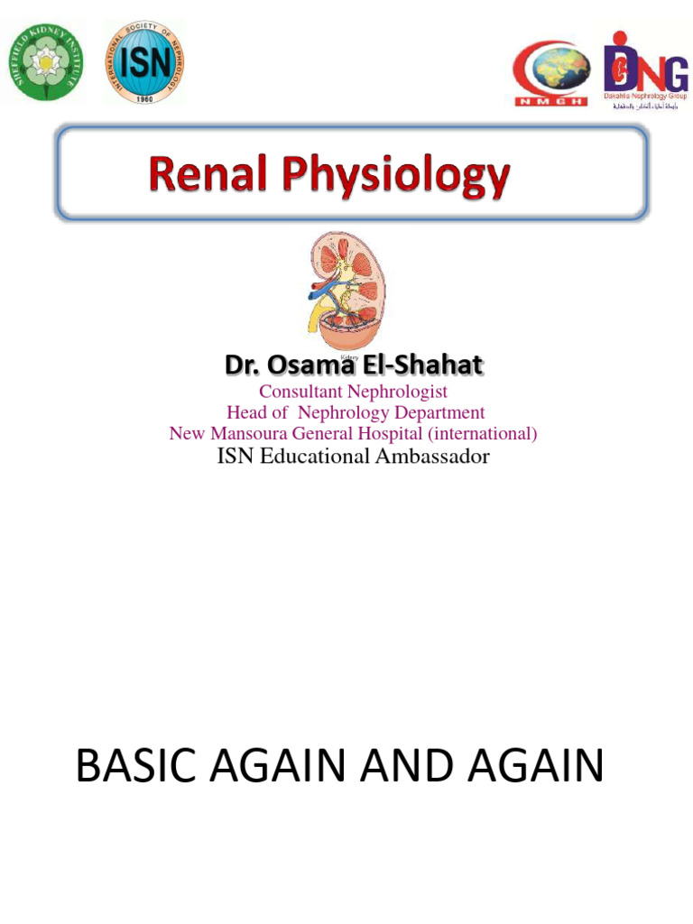 Renal Physiology 1 170407164141 | PDF | Kidney | Angiotensin