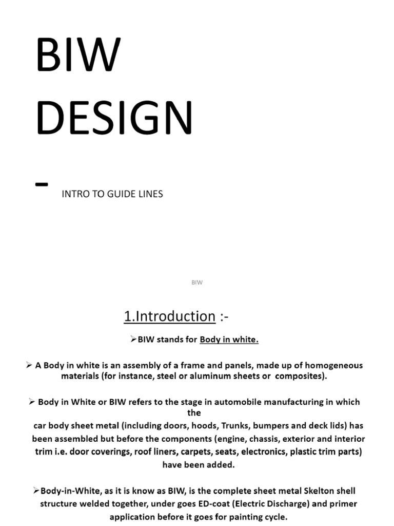 Design Guidelines For Body-in-White Structures - An Introduction To ...