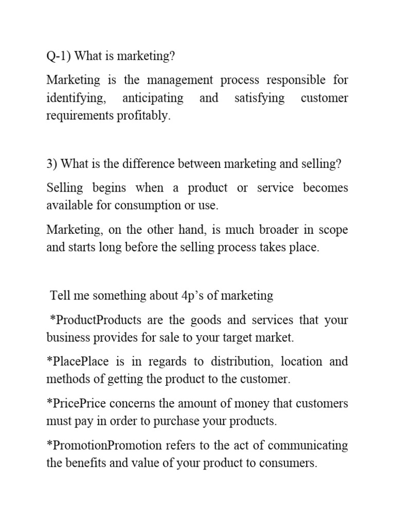 Interview | PDF | Marketing | Value Added Tax