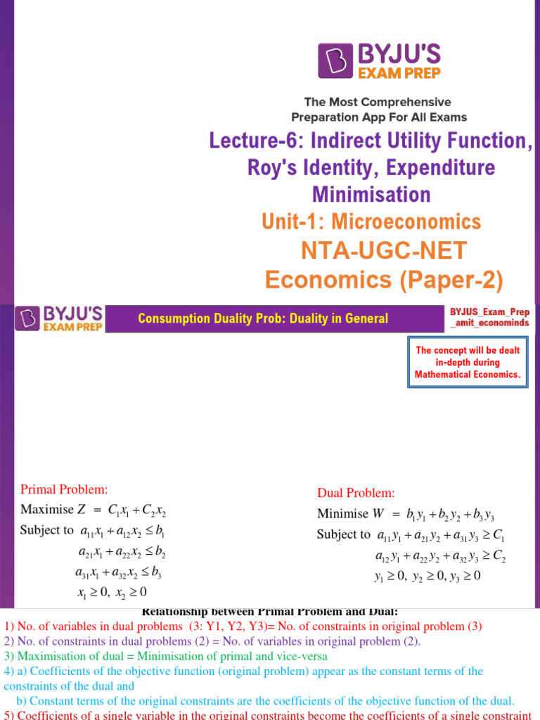 1.6. Indirect Utility Function Roys Identity Expenditure Minimisation | PDF | Applied ...