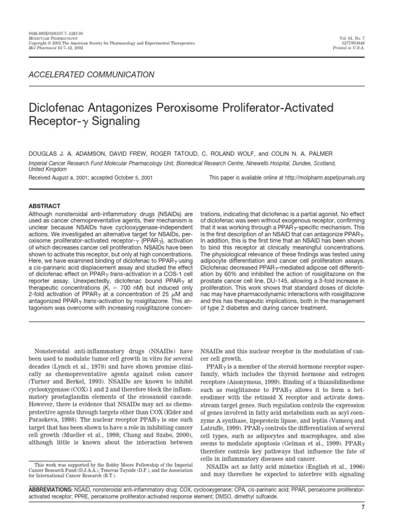Adamson Mol Pharmacol 2001 | PDF