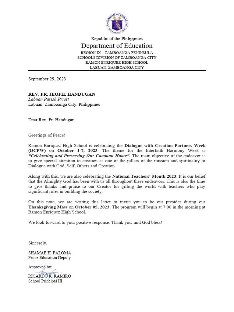 Rev. Fr. Handugan | PDF