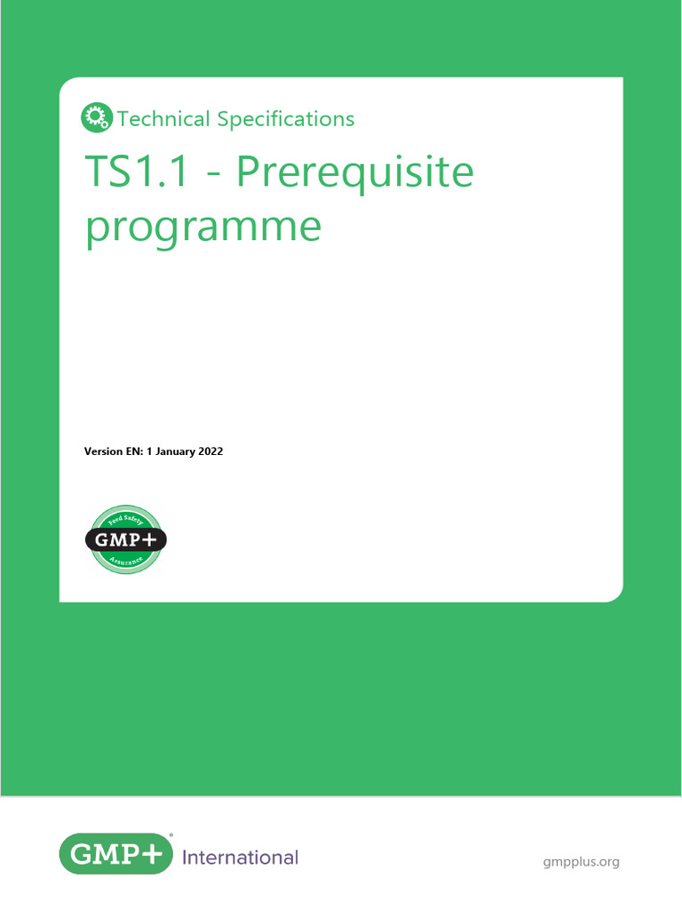 Ts-1-1-En-22020101 Prerequisite Program | PDF