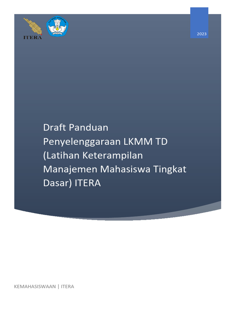 Dokumen Panduan LKMM TD 07042023 | PDF