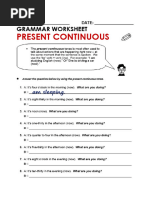 Present Continuous Rules Interactive Worksheet - Live Worksheets | PDF