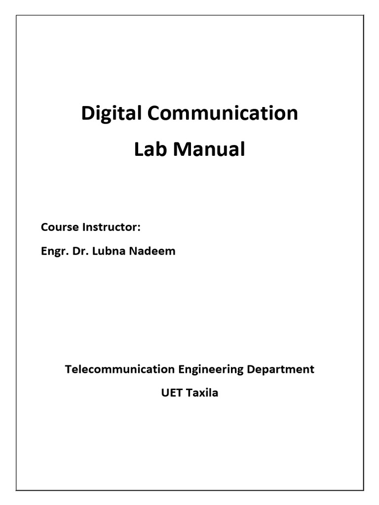 Lab Manual DC | PDF | Modulation | Sampling (Signal Processing)