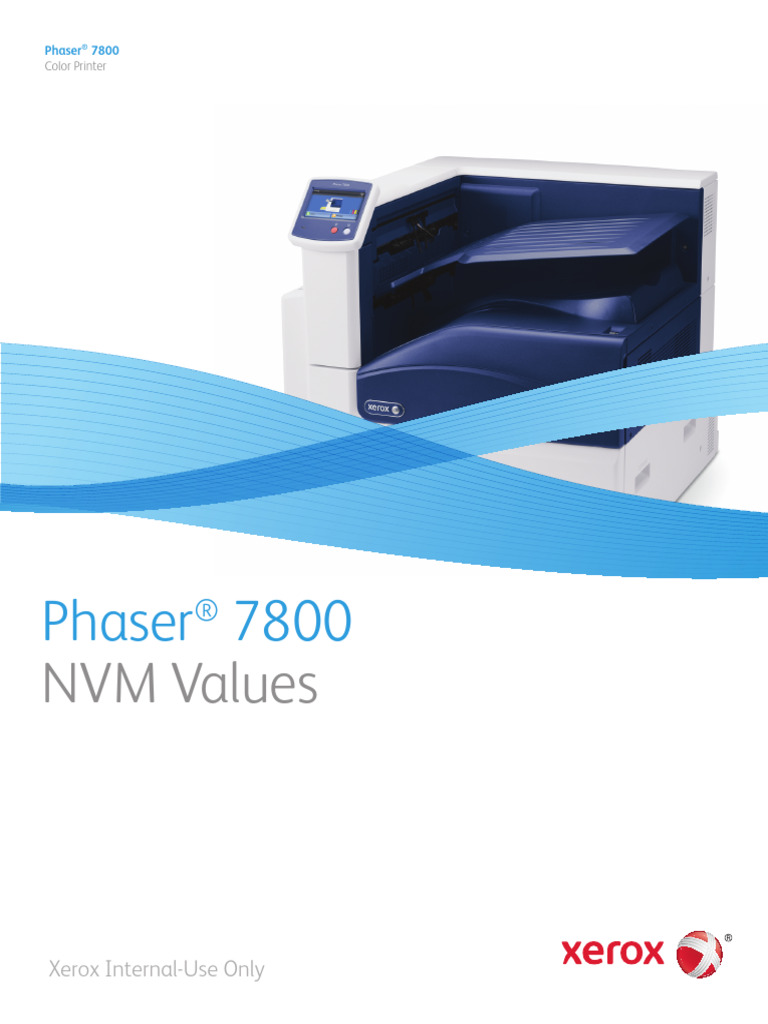 Phaser 7800 Series NVM Values Manual | PDF | Computing | Computer Science