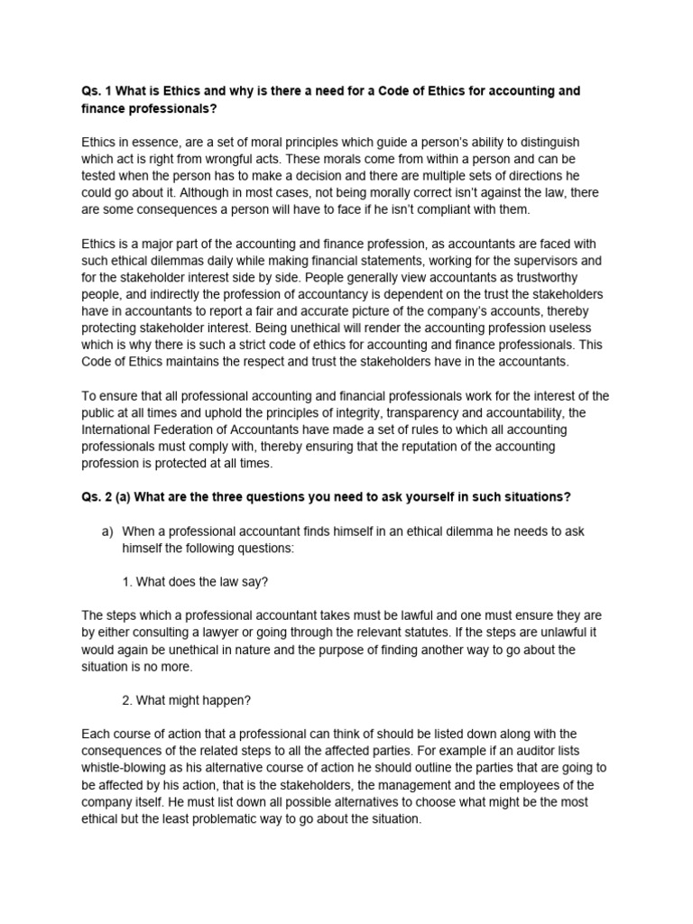 Auditing Assignment PLO-4 | PDF | Accounting | Morality