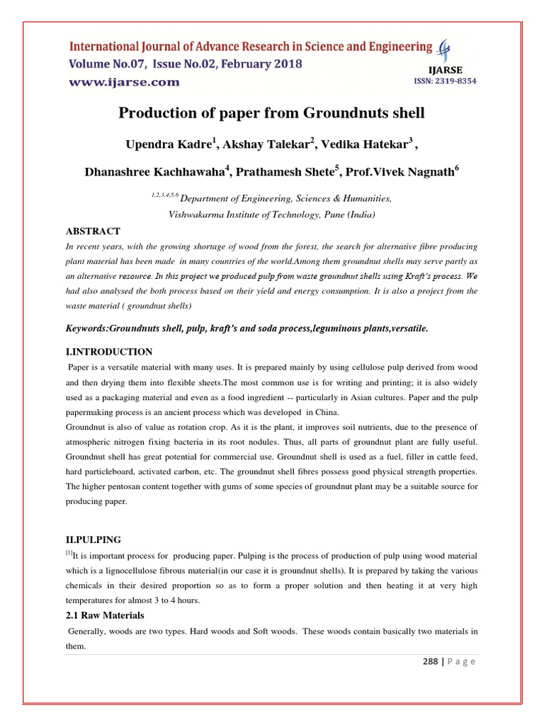 Groundnut 5 | PDF | Pulp (Paper) | Wood