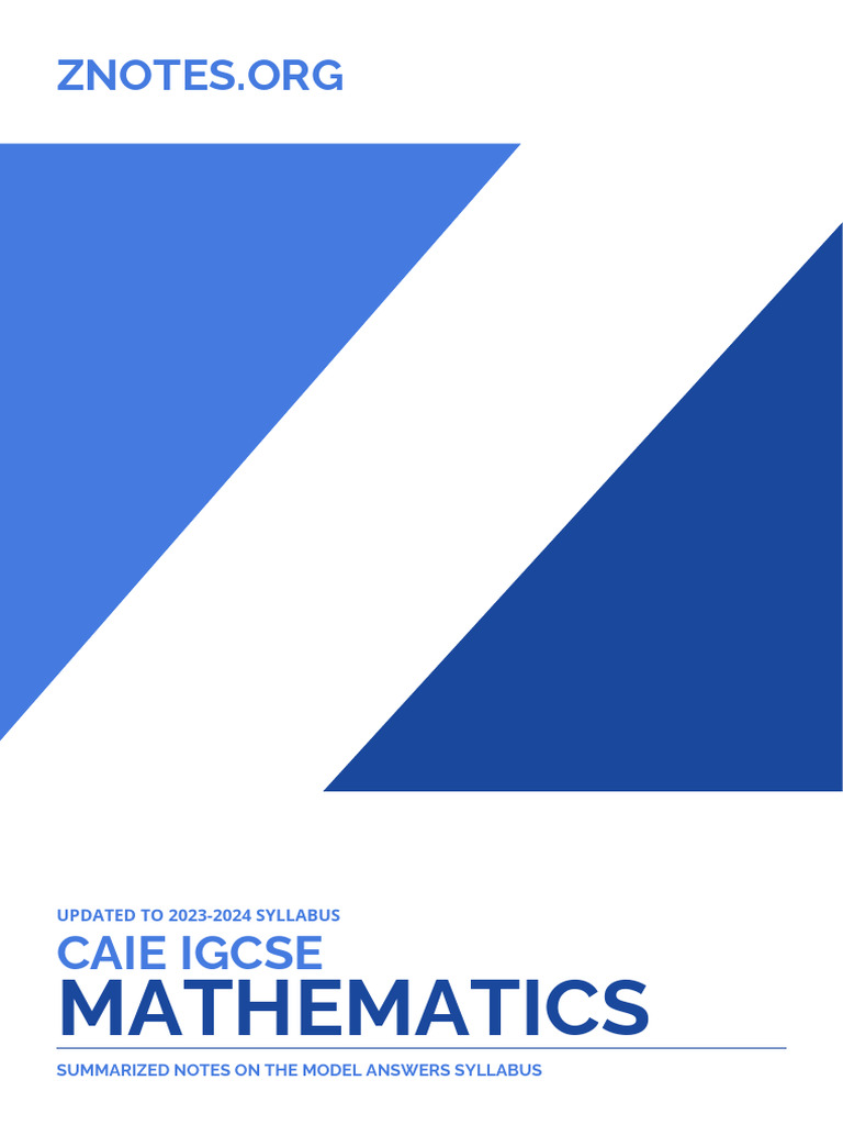 Igcse Math Notes | PDF | Equations | Mathematics Igcse Math Notes | PDF | Equations | Mathematics