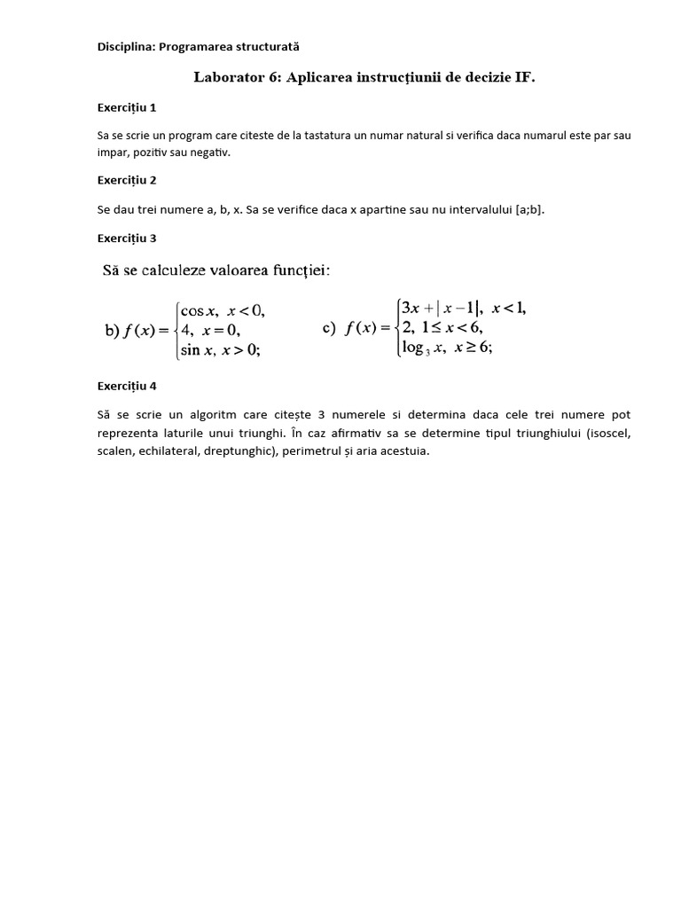 Laborator 6 If | PDF