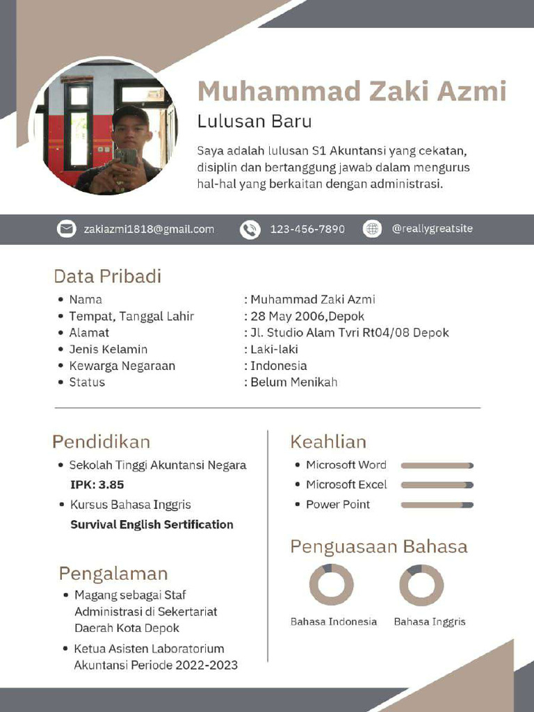 CV Zaki B.indonesia | PDF