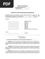 Reso - On Adoption of Citizens Charter | PDF | Government | Justice