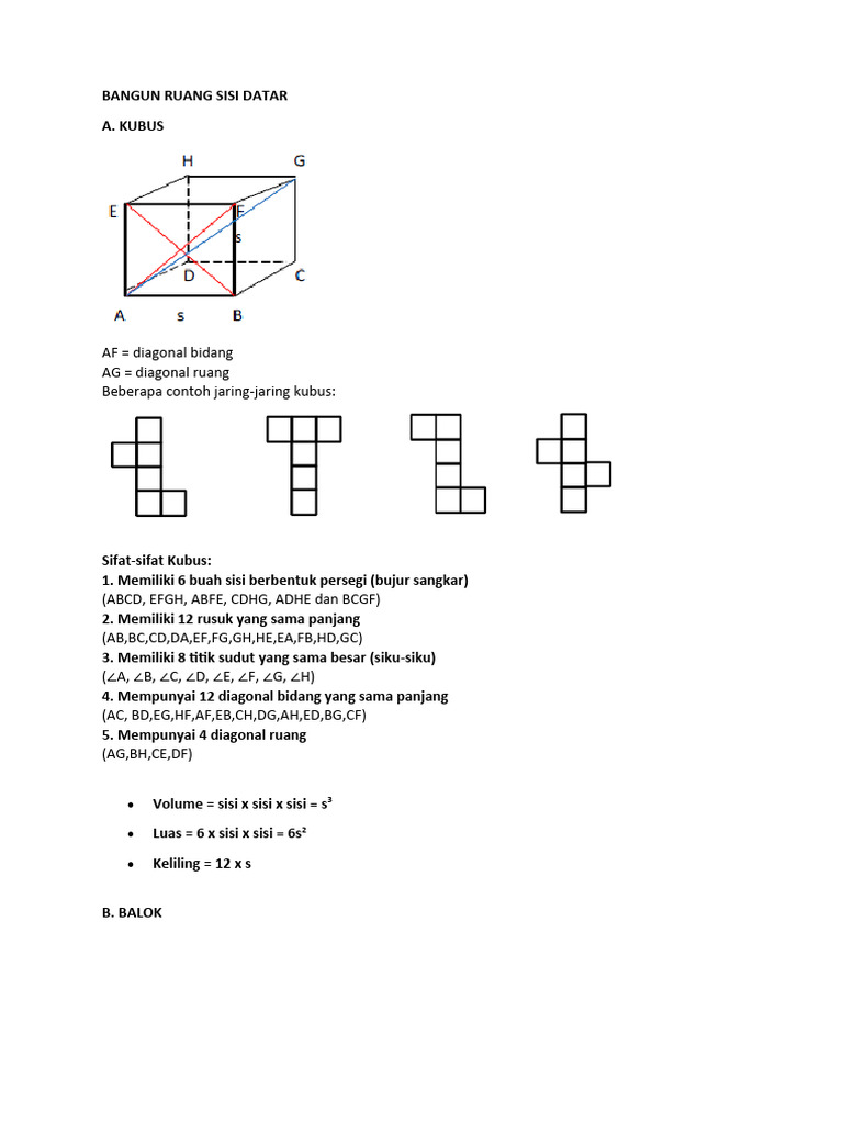 Bangun Ruang Sisi Datar | PDF | Sains & Matematika