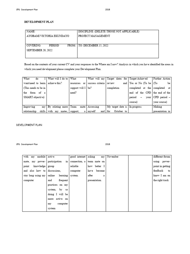 Development Plan | PDF | Human Communication | Cognitive Science