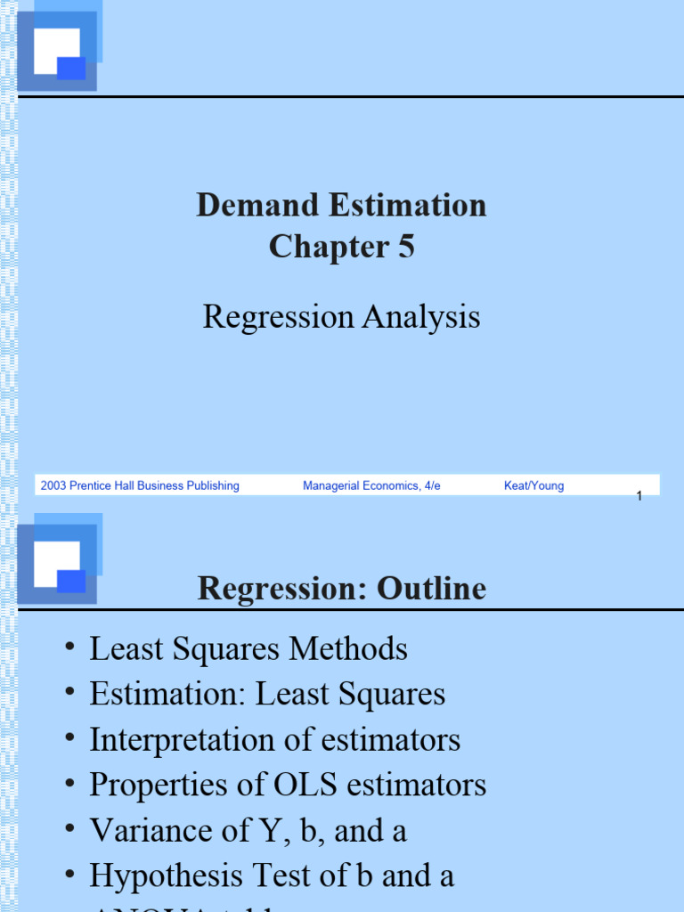 CH 05 Regression OLS Lecture 2 | PDF | Ordinary Least Squares | Errors And Residuals