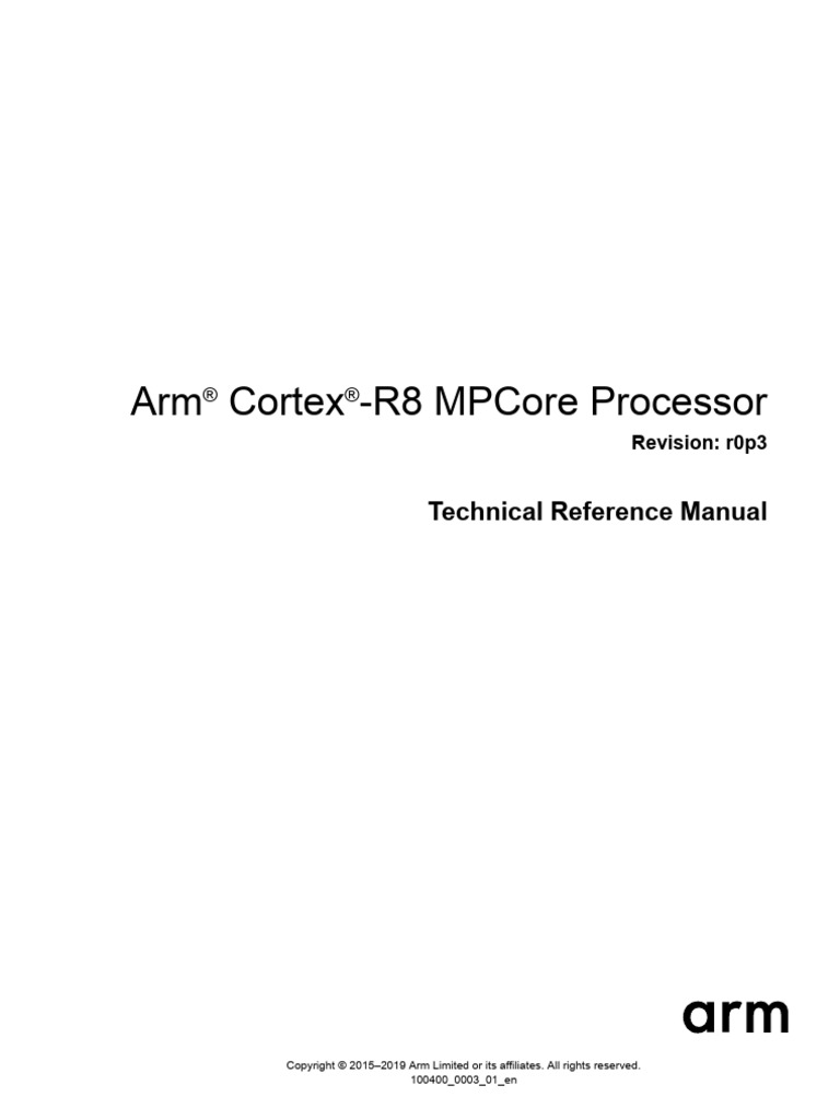 Arm Cortex r8 Mpcore Processor TRM 100400 0003 01 en | PDF