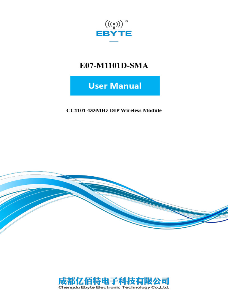 E07-M1101D-SMA Usermanual EN v1.30 | PDF | Radio | Power Supply