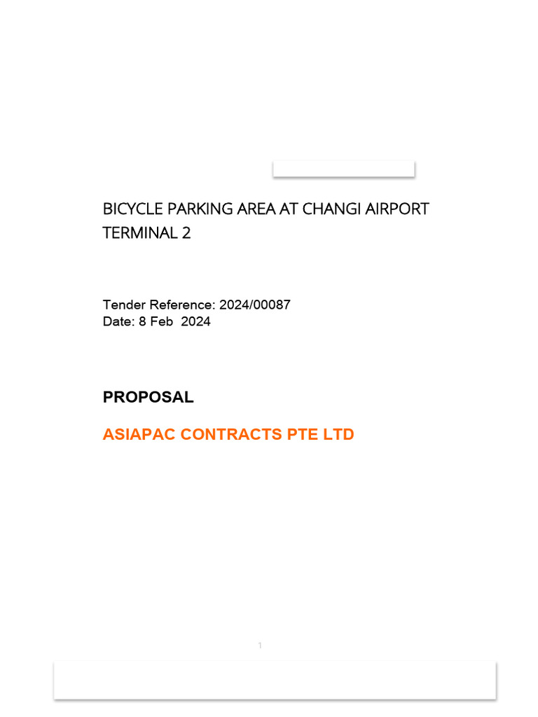 Changi Airport Terminal 2 Bicycle Parking Proposal | PDF | Project ...