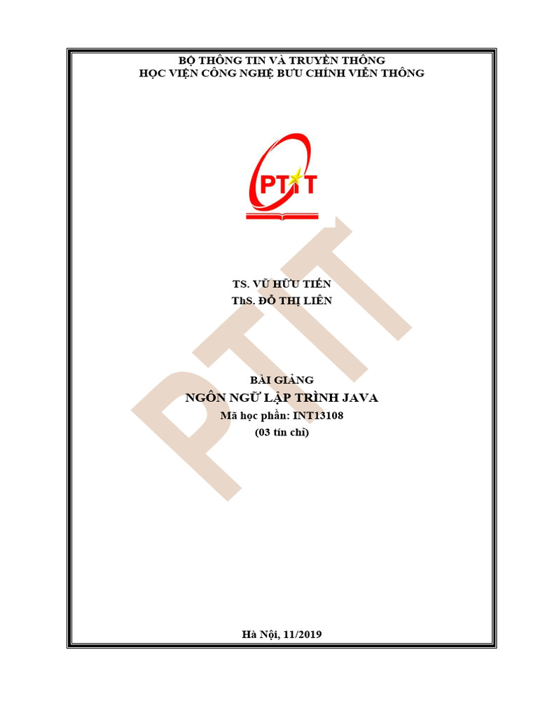 Ngôn Ngữ Lập Trình Java | PDF