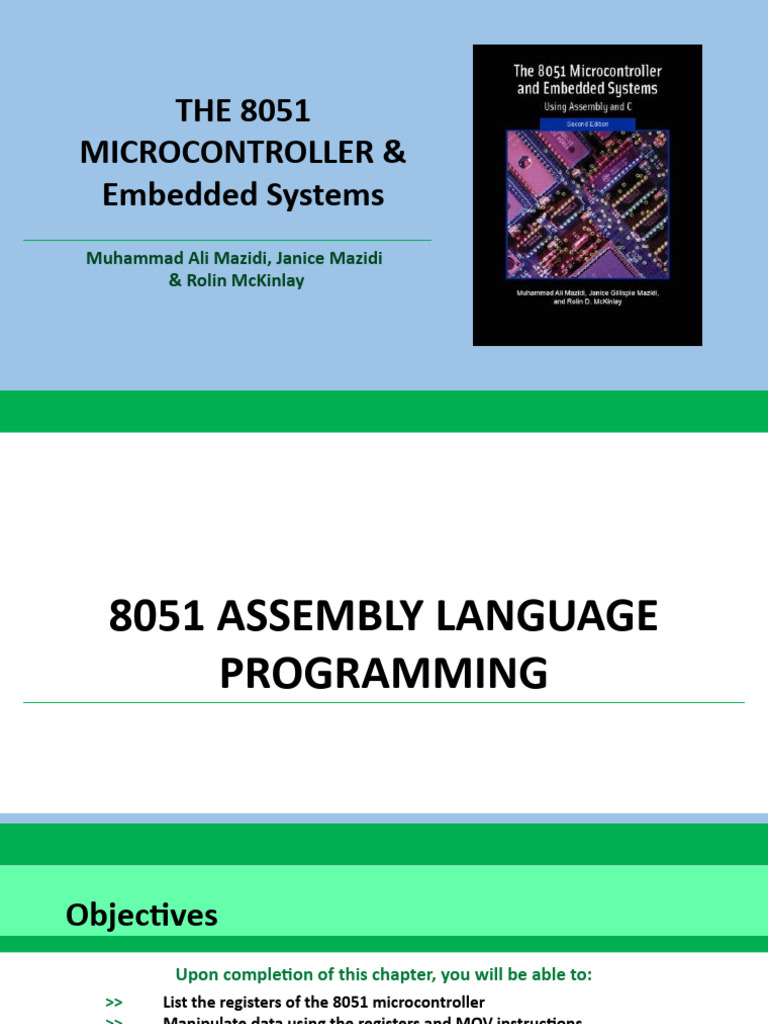 2-Microcontroller 8051, Organization and Architecture-08!01!2024 | PDF | Assembly Language ...