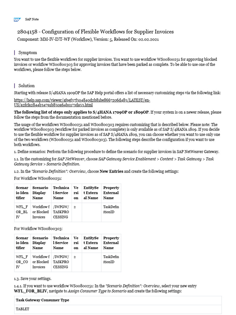 Configuration of Flexible Workflows For Supplier Invoices | PDF | Computer Engineering | Computing