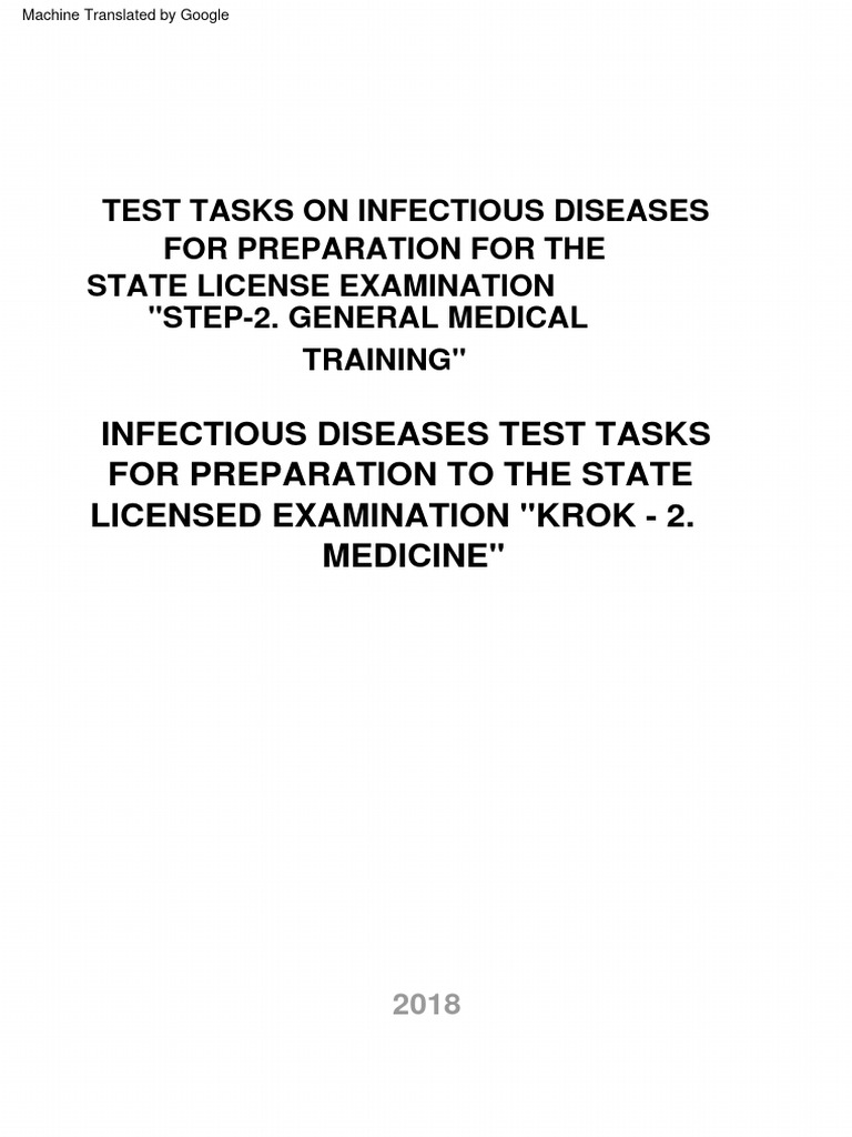 Infectus Deseases With Expl. Krok - 2 - Manual - 2018 | PDF ...