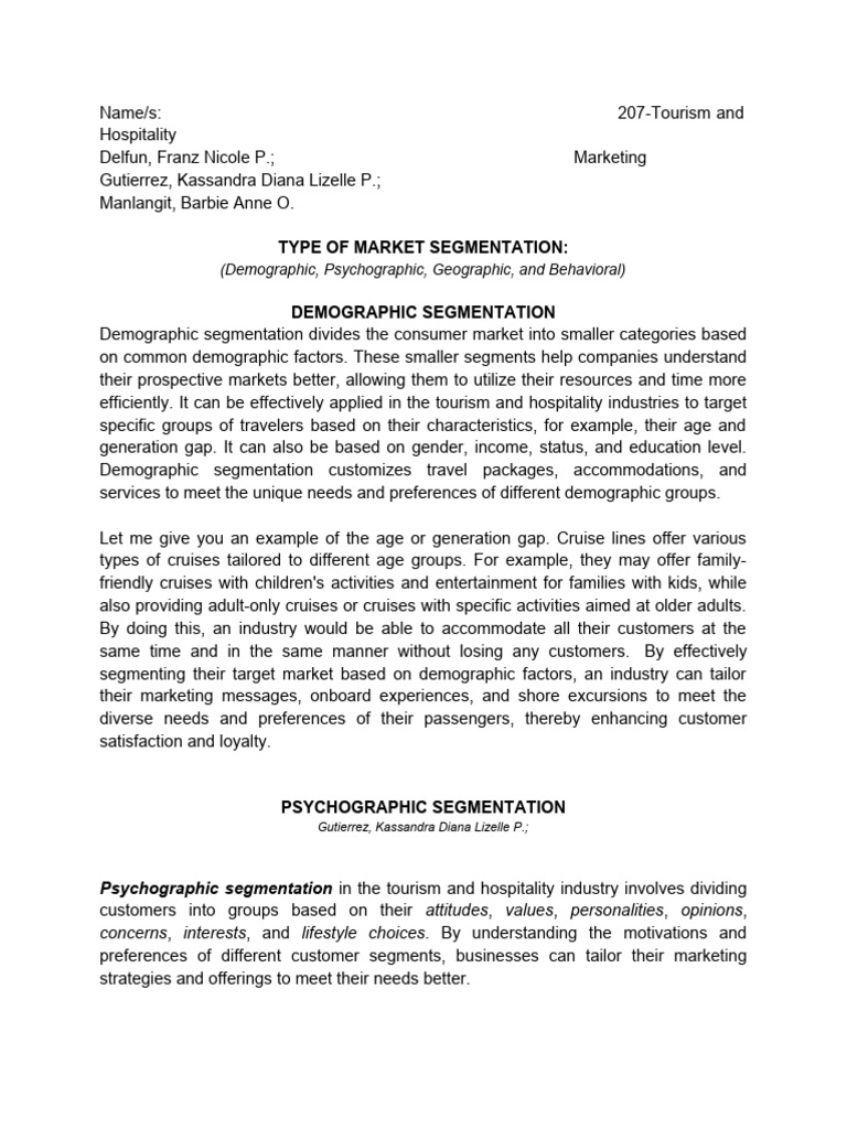 Delfun Gutierrez Manlangit 207 | PDF | Market Segmentation | Marketing