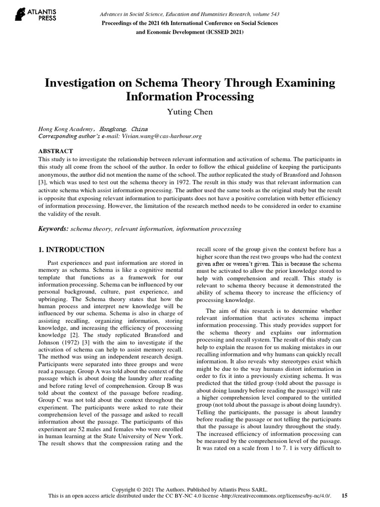 Schema Journal | PDF | Statistics | Schema (Psychology)