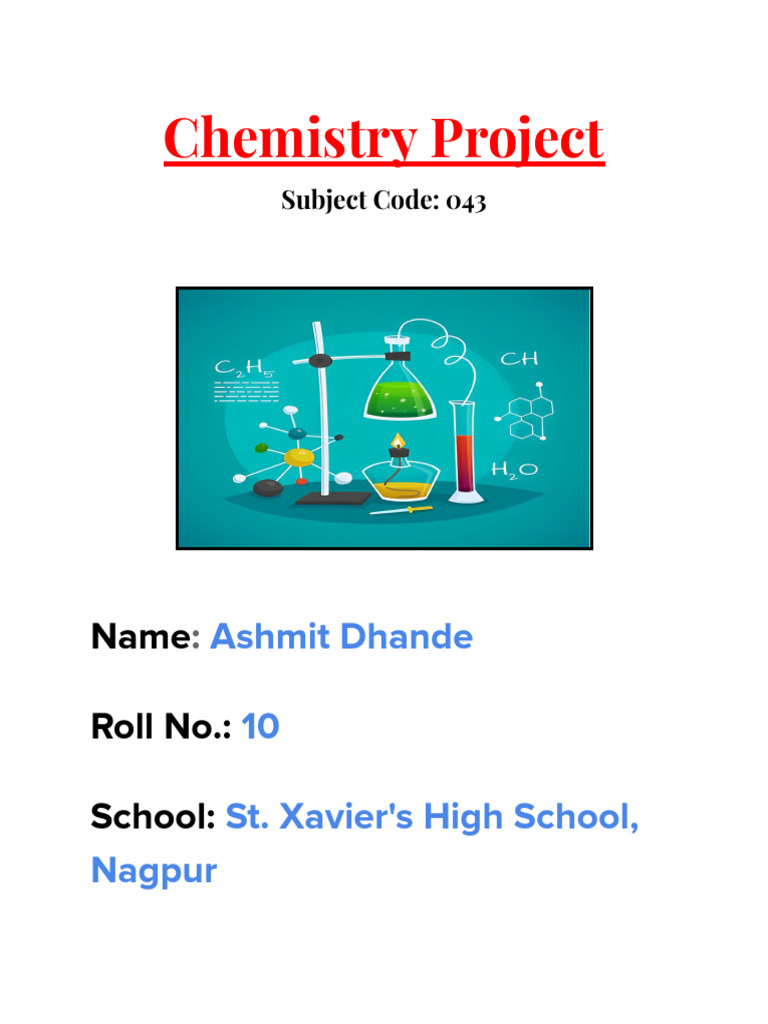 Chemistry Project File | PDF | Food And Drug Administration | Food And ...