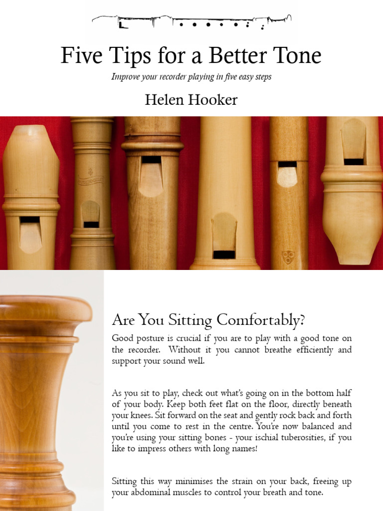 Recorder Five+Tips+for+a+Better+Tone | PDF | Breathing | Abdomen
