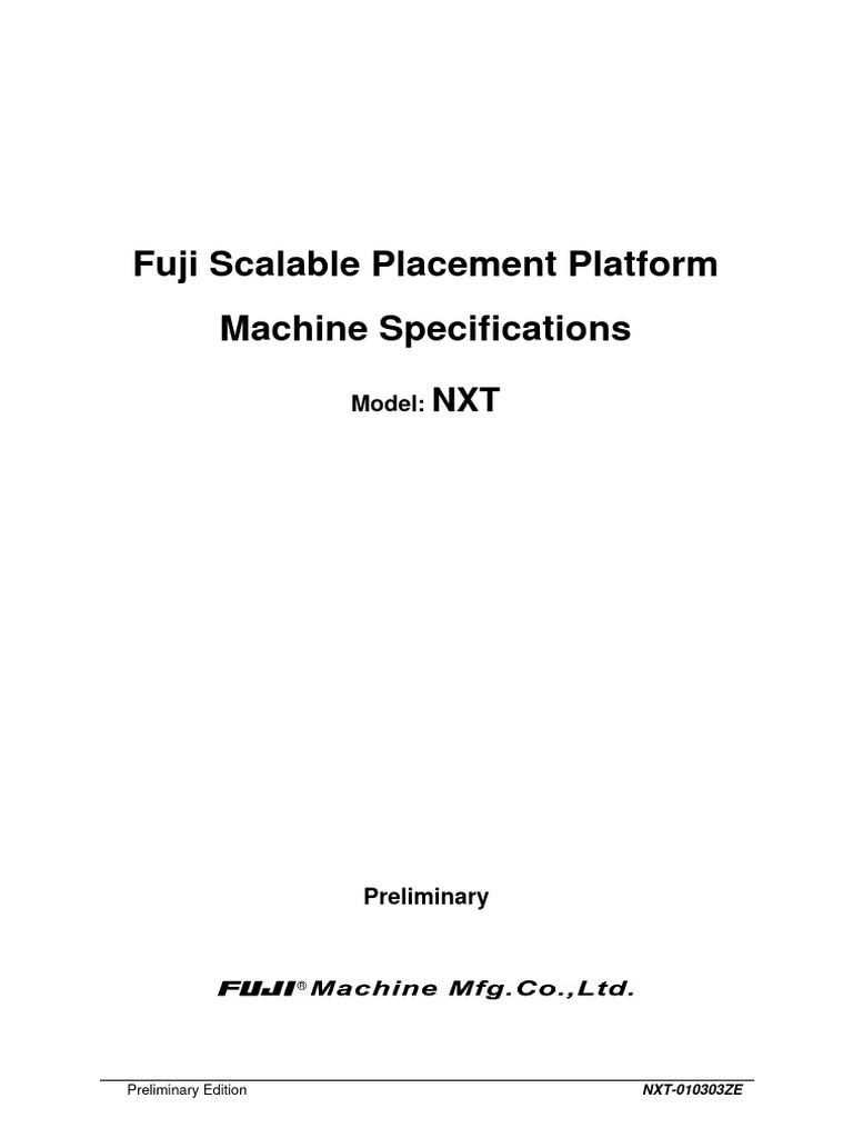 Fuji NXT Specs | PDF
