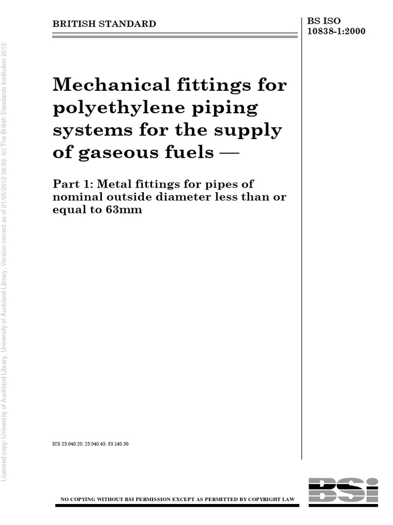 BS Iso 10838-1-2000 | PDF