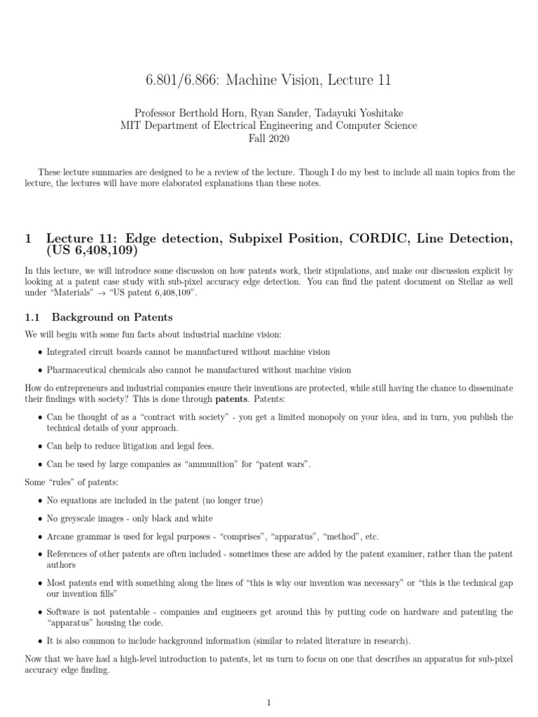 Lec 11 | PDF | Pixel | Patent