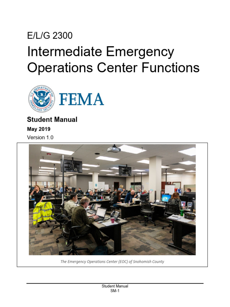 EOC Functions Student Manual Guide | PDF | Incident Command System ...