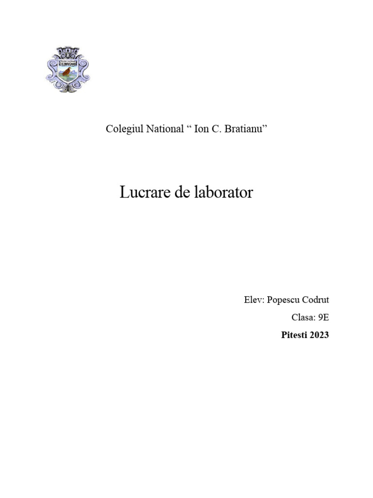 Lucrare de Laborator 2 | PDF