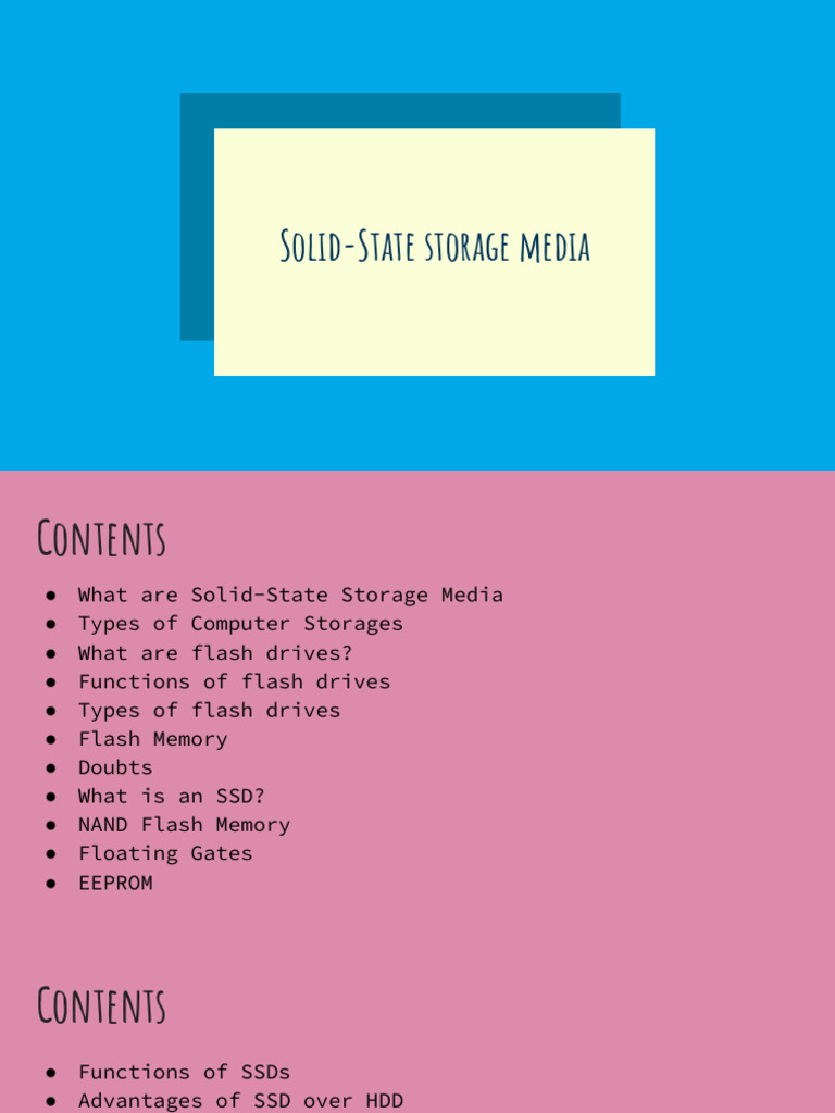 Solid-State Storage Media Guide | PDF | Solid State Drive | Flash Memory