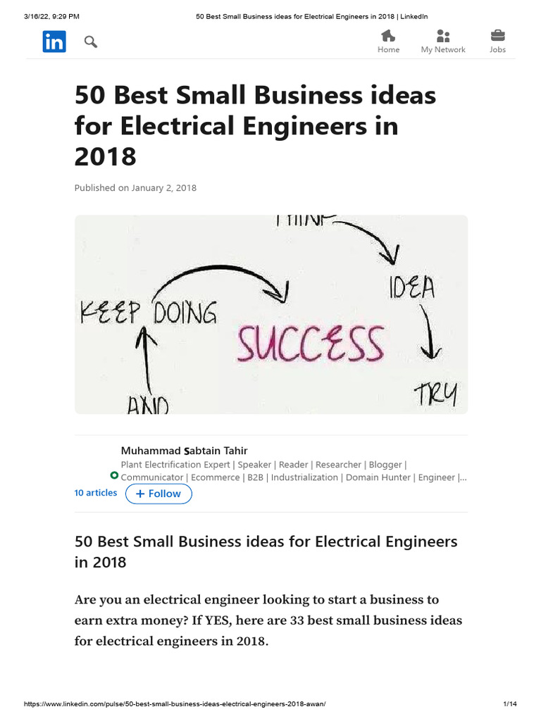 50 Best Small Business Ideas For Electrical Engineers | PDF | Optical ...